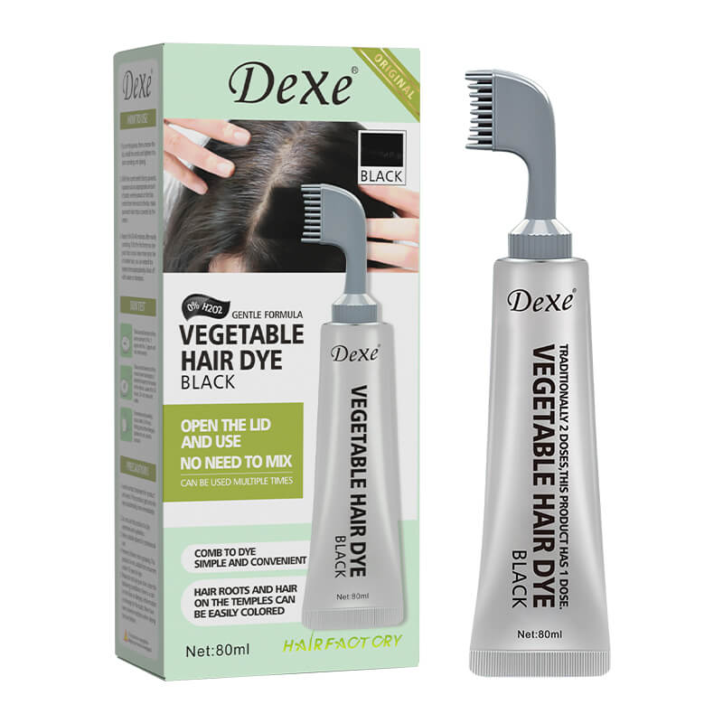 Dexe Vegetable Hair Dye Black 80ml - Black Hair Shampoo | Hair Building ...