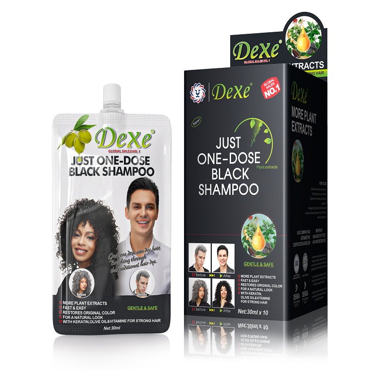 Dexe Just One-Dose Black Shampoo 30ml - Black Hair Shampoo | Hair ...