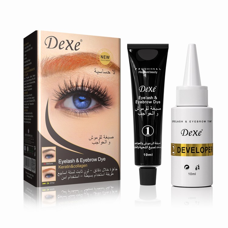 Dexe Eyebrow Dye 10ml+10ml - Black Hair Shampoo | Hair Building Fibers ...